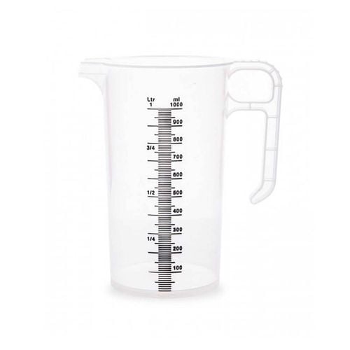 1L Measuring Jug Heavy Duty Clear Plastic Propylene Food Grade BPA 5 ...