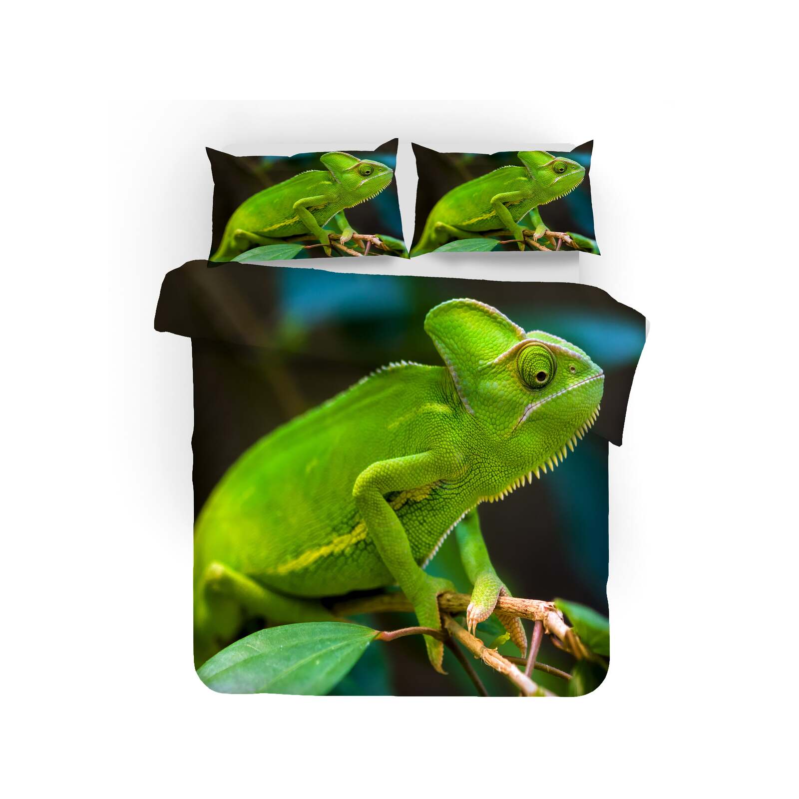 3D Green Chameleon Quilt Cover Set Bedding Set Pillowcases 116 ...