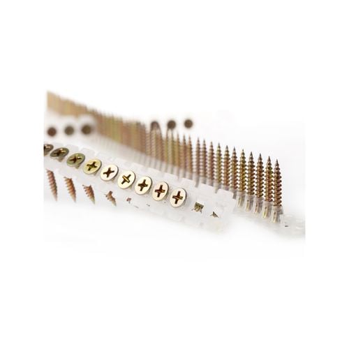Bremick 6g x 25mm Zinc Yellow Fine Collated Screws - 1000 Pack ...