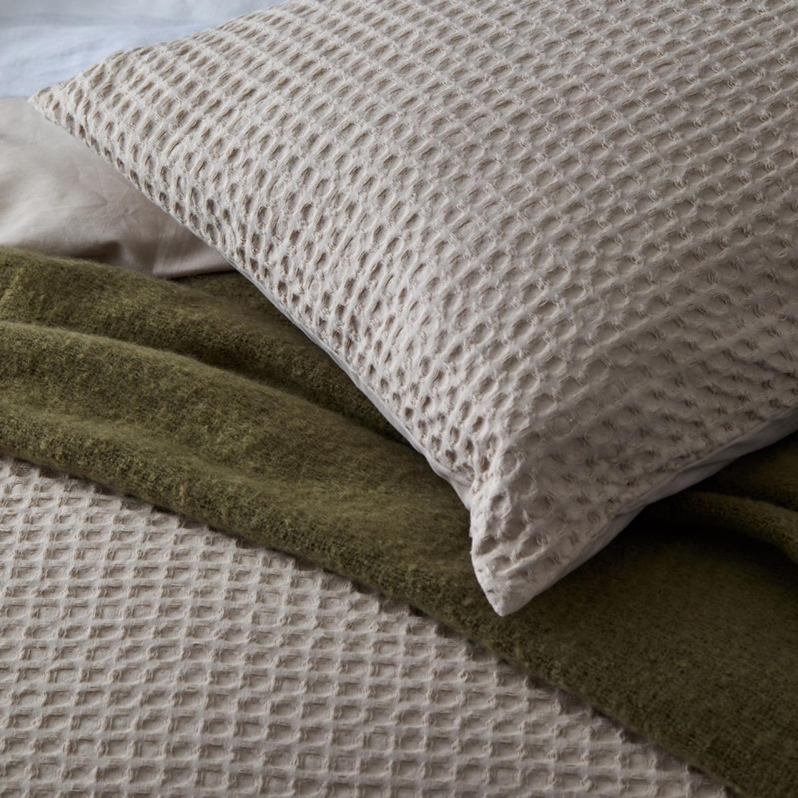 MyHouse Waffle Quilt Cover Set King Birch - Bunnings Australia