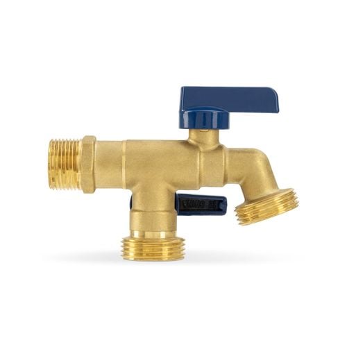Brasshards Dual MI Hose Tap 20mm Rough Brass Lead Free - Bunnings Australia
