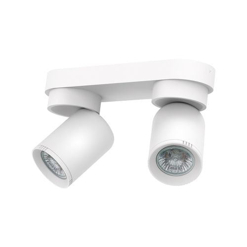 Click 2 Head Adjustable GU10 Spotlight - Matte White Finish - Bunnings ...