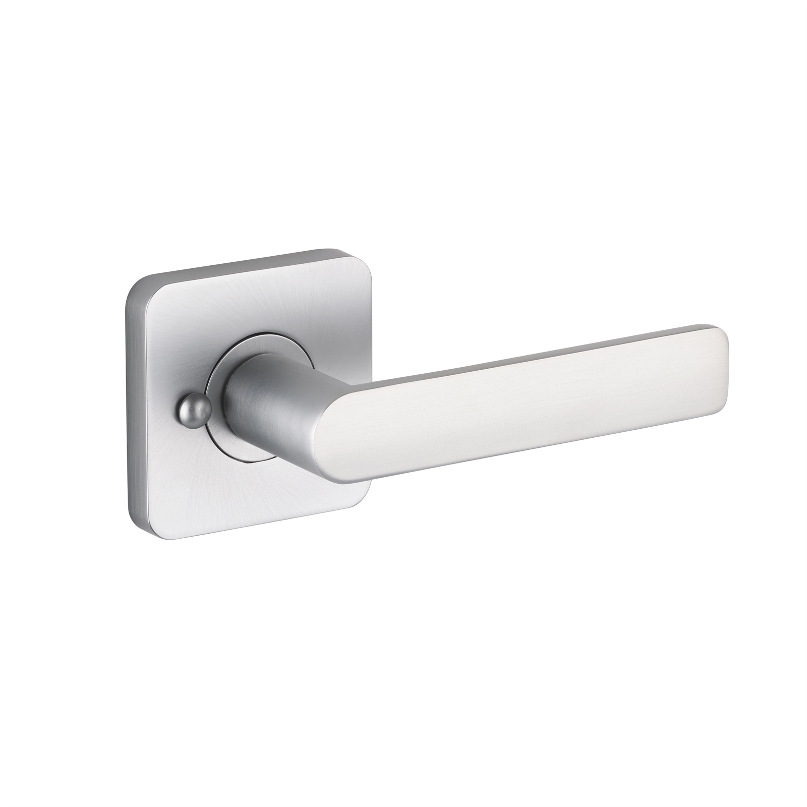 Lane 65mm Brushed Satin Chrome Square Westminster Privacy Leverset ...