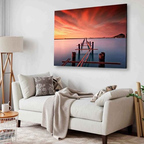 Pier With Sunset View In Istanbul Print 100% Australian Made 150x100cm ...