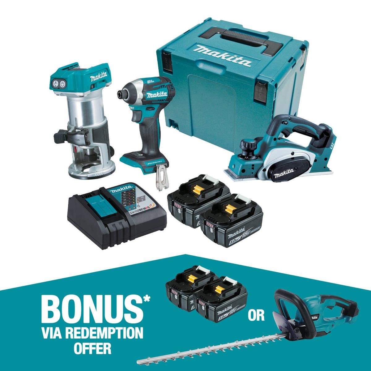 Makita Brushless 3 Piece Combo Kit DLX3098TJ - Bunnings Australia