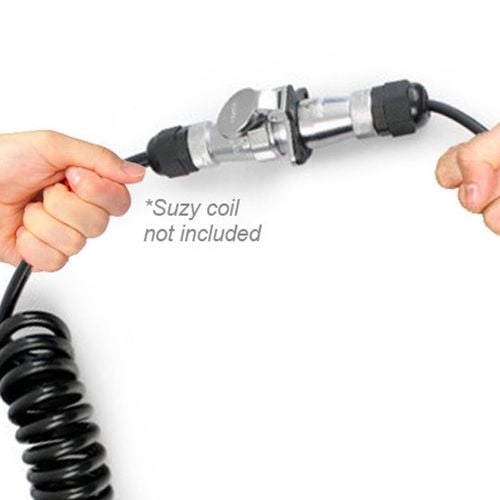 Elinz Reverse Camera Trailer Cable Coil 7PIN to 4PIN Weatherproof Male ...