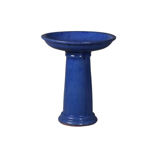 Northcote Pottery 400 x 500mm Blue Balmoral Glazed Bird Bath - Bunnings ...