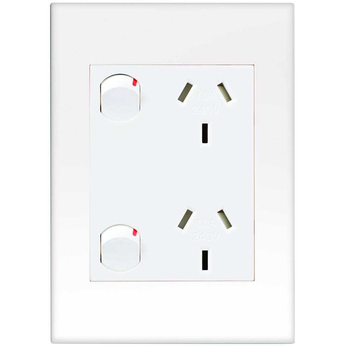 HPM VIVO White Vertical Double Powerpoint - Bunnings New Zealand