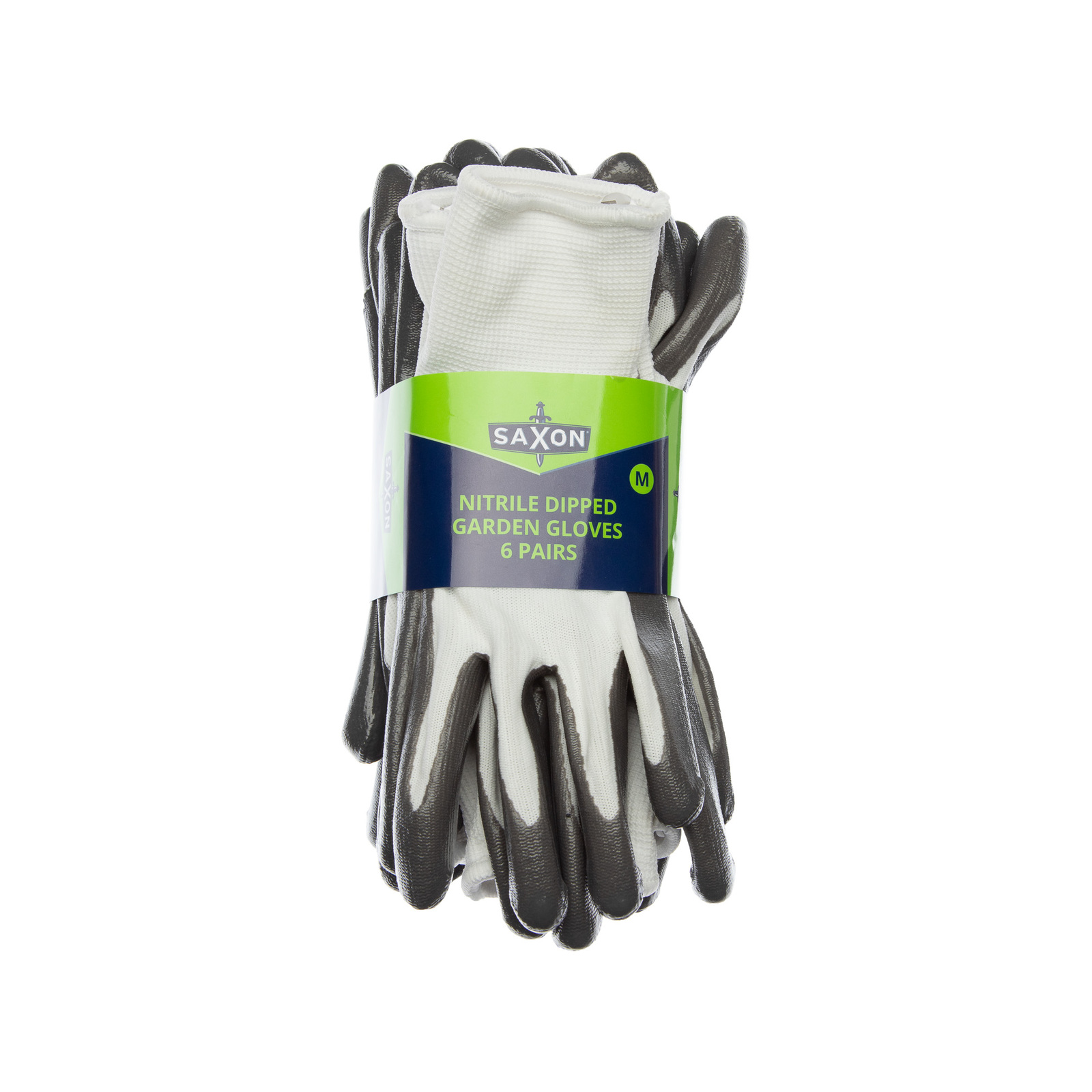 Saxon Medium Nitrile Dipped Garden Gloves - 6 Pack - Bunnings Australia