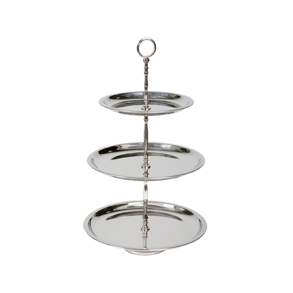 SSH COLLECTION Kate 52cm Tall 3 Tier Cake Stand - Polished Steel ...