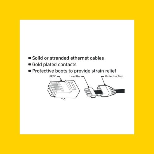 Antsig CAT6 RJ45 8P8C Plug With Boots - 10 Pack - Bunnings Australia