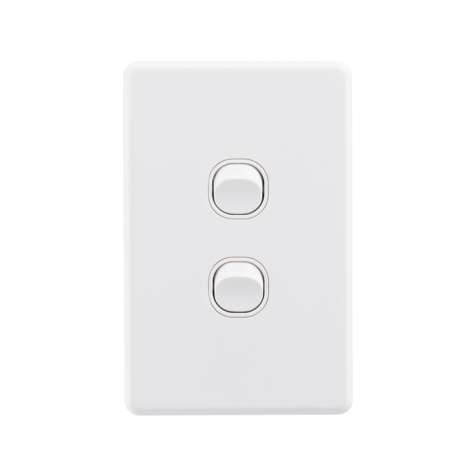 DETA X6 White Matte Double Vertical Switch - Bunnings Australia