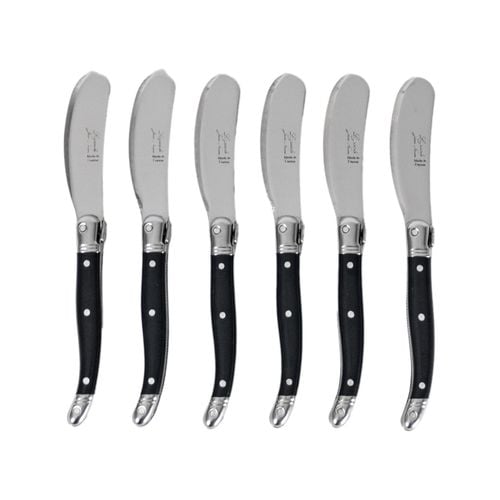 Laguiole Jean Neron 6pc. Butter/pate Knife Set - Black - Bunnings Australia