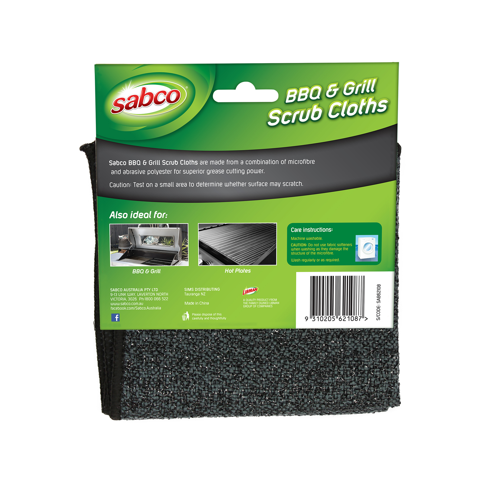 BBQ & Grill Scrub Cloths 2 Pack - Bunnings Australia