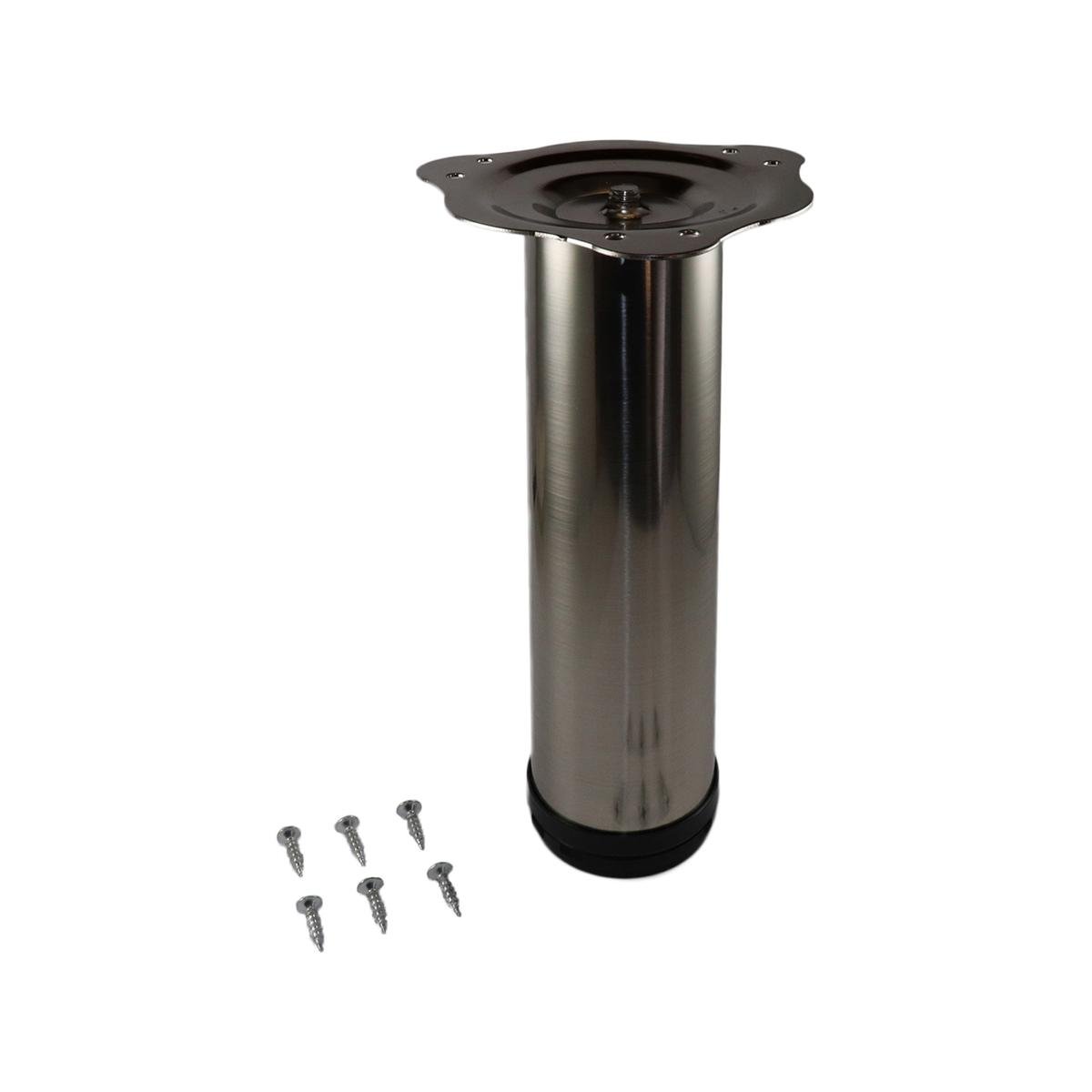 Adoored 60 x 230mm Brushed Nickel Round Table Leg - Bunnings New Zealand