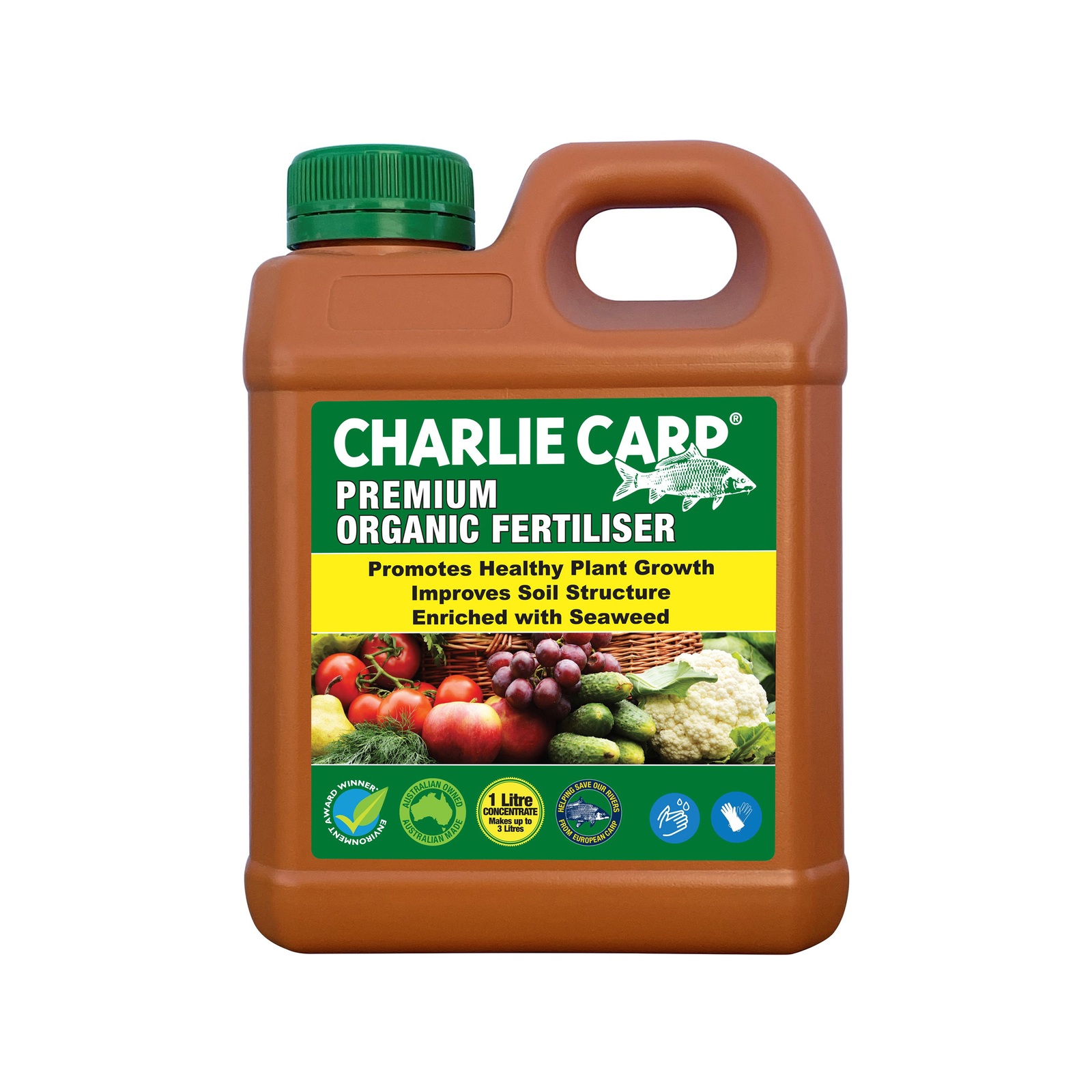 Charlie Carp 1L Premium Organic Fertiliser Concentrate - Bunnings Australia