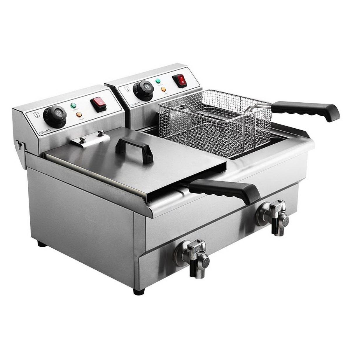 Devanti Electric Deep Fryer Twin Frying Basket - Bunnings Australia