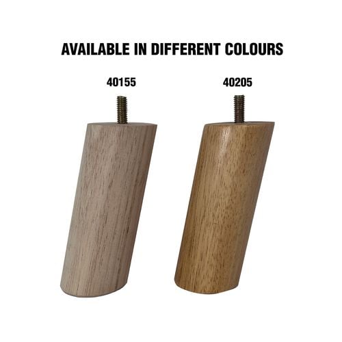 Adoored 60 x 150mm Round Angled Lacquered Furniture Leg - Bunnings ...