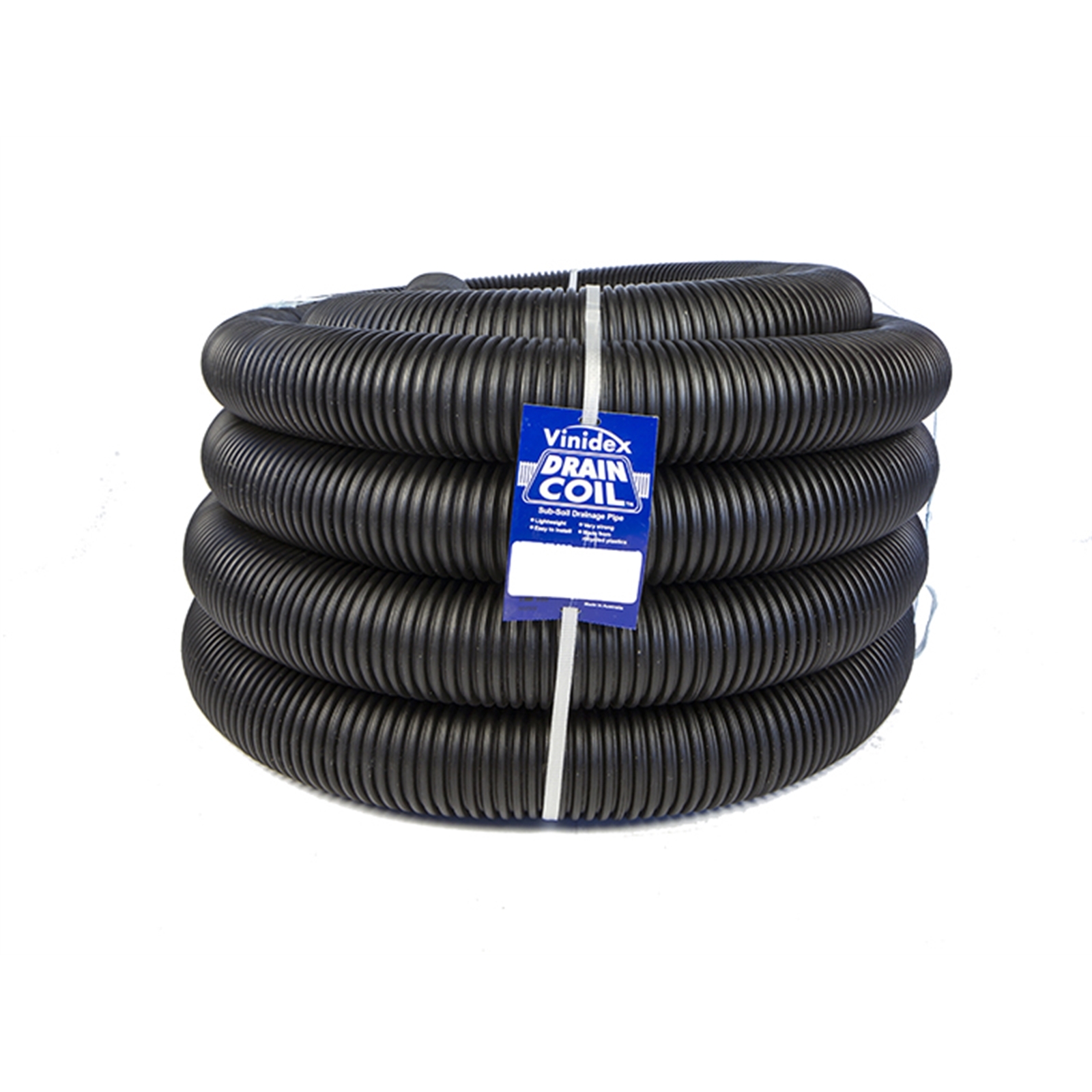 Vinidex 65mm x 20m Unslotted Black Draincoil - Bunnings Australia