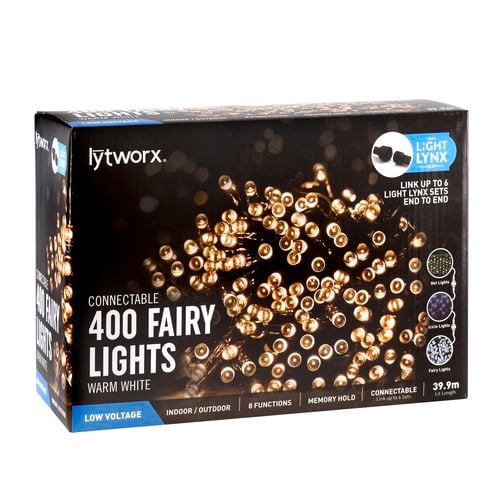 Lytworx 400 Warm White LED Connectable Fairy Party Lights - Bunnings ...