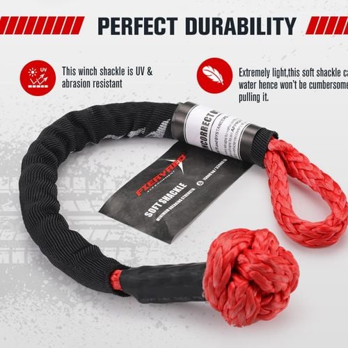 Fieryred 15T Soft Shackle + 8T Recovery Snatch Ring Recovery Kit ...