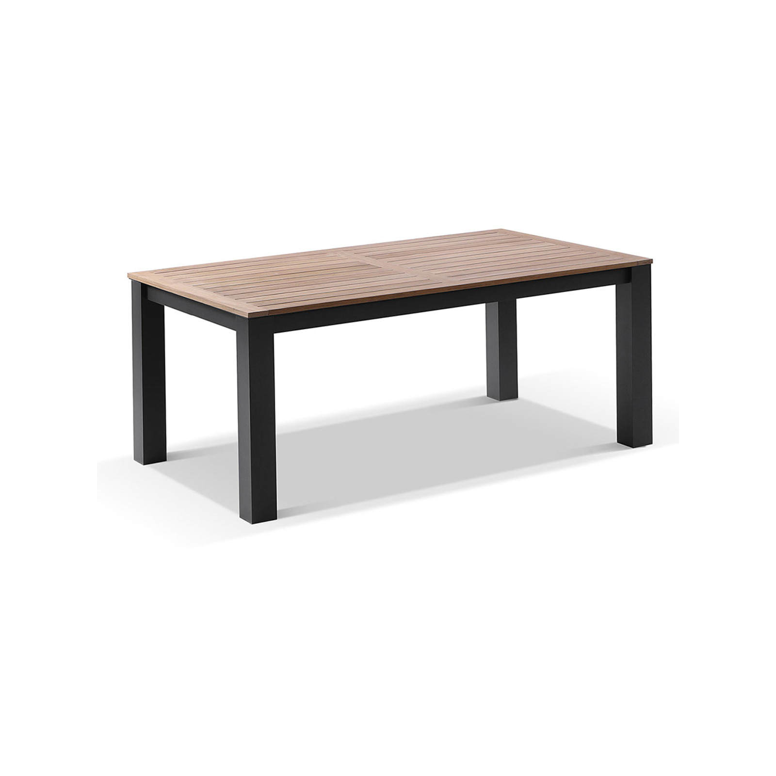 Outdoor Balmoral 1.8M Teak Top Aluminium Table & 6 Capri Dining Chairs ...