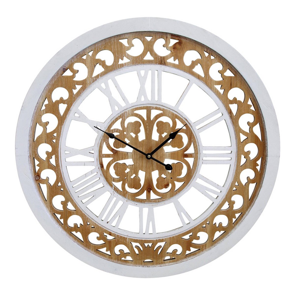 LVD Aura MDF Metal 70cm Wall Clock Round Analogue Decor - White ...