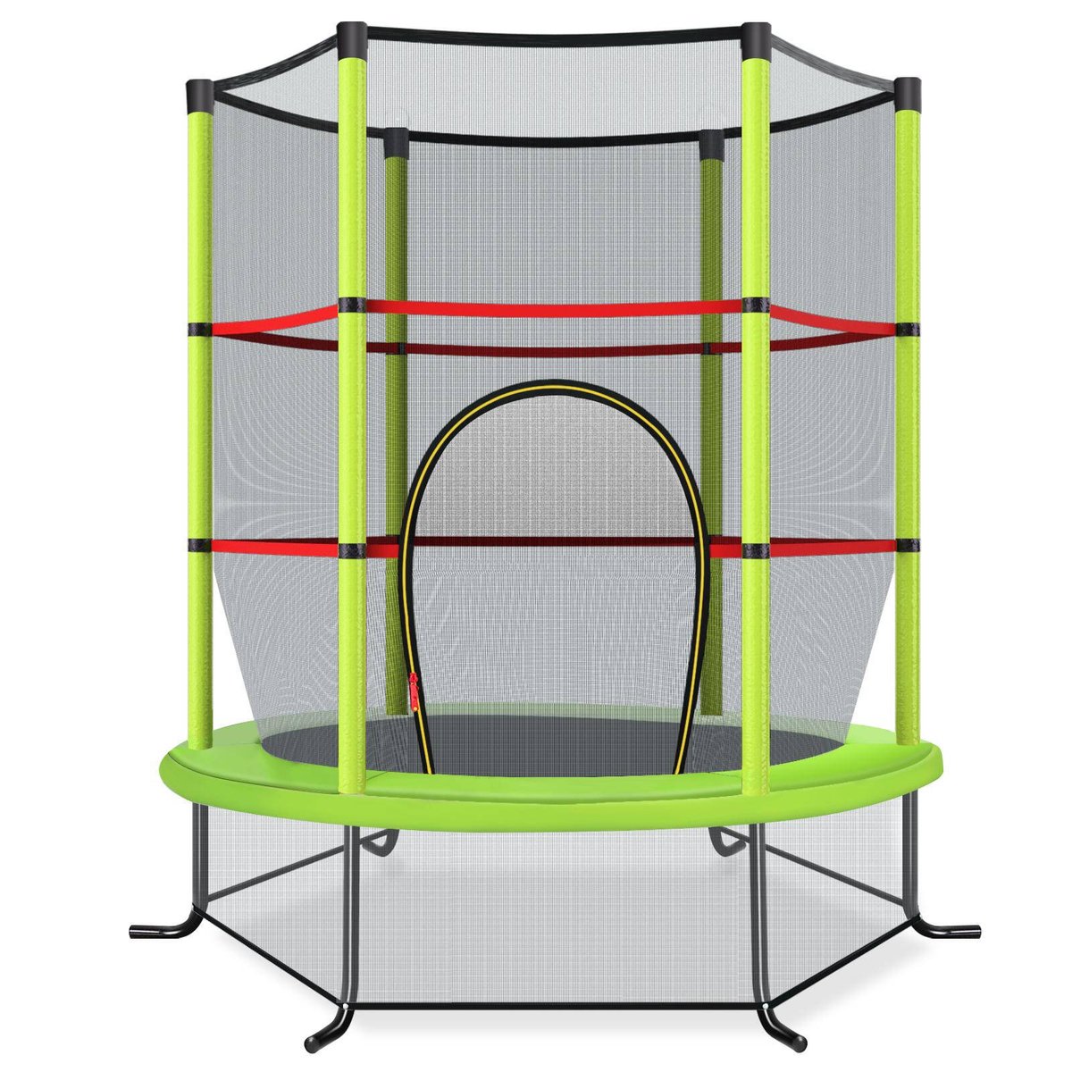 Costway 5.3FT Kids Trampoline Bouncer Jumping Trampolines Green ...