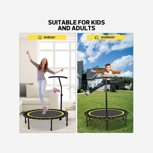 ADVWIN 50 inch Rebounder Mini Trampoline for Adults and Kids Indoor ...
