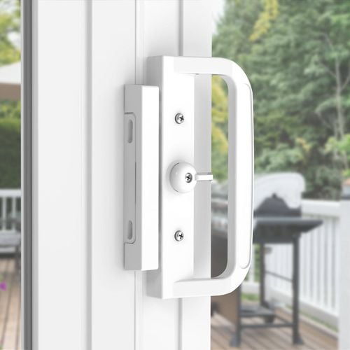 Rolltrak White Sliding Patio Door Keyed Lock Set - Bunnings Australia