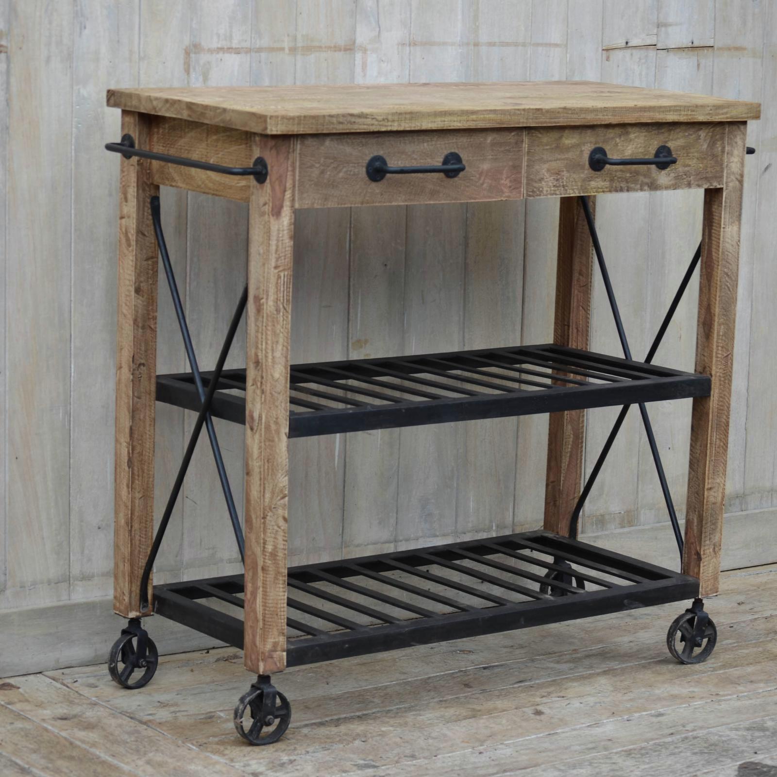 Wooden Wheely Butlers Trolley - Bunnings Australia