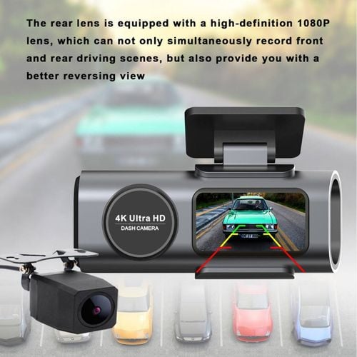 4K Dash Cam UHD 2160P WiFi Front Dashcam Night Vision Car Camera with ...