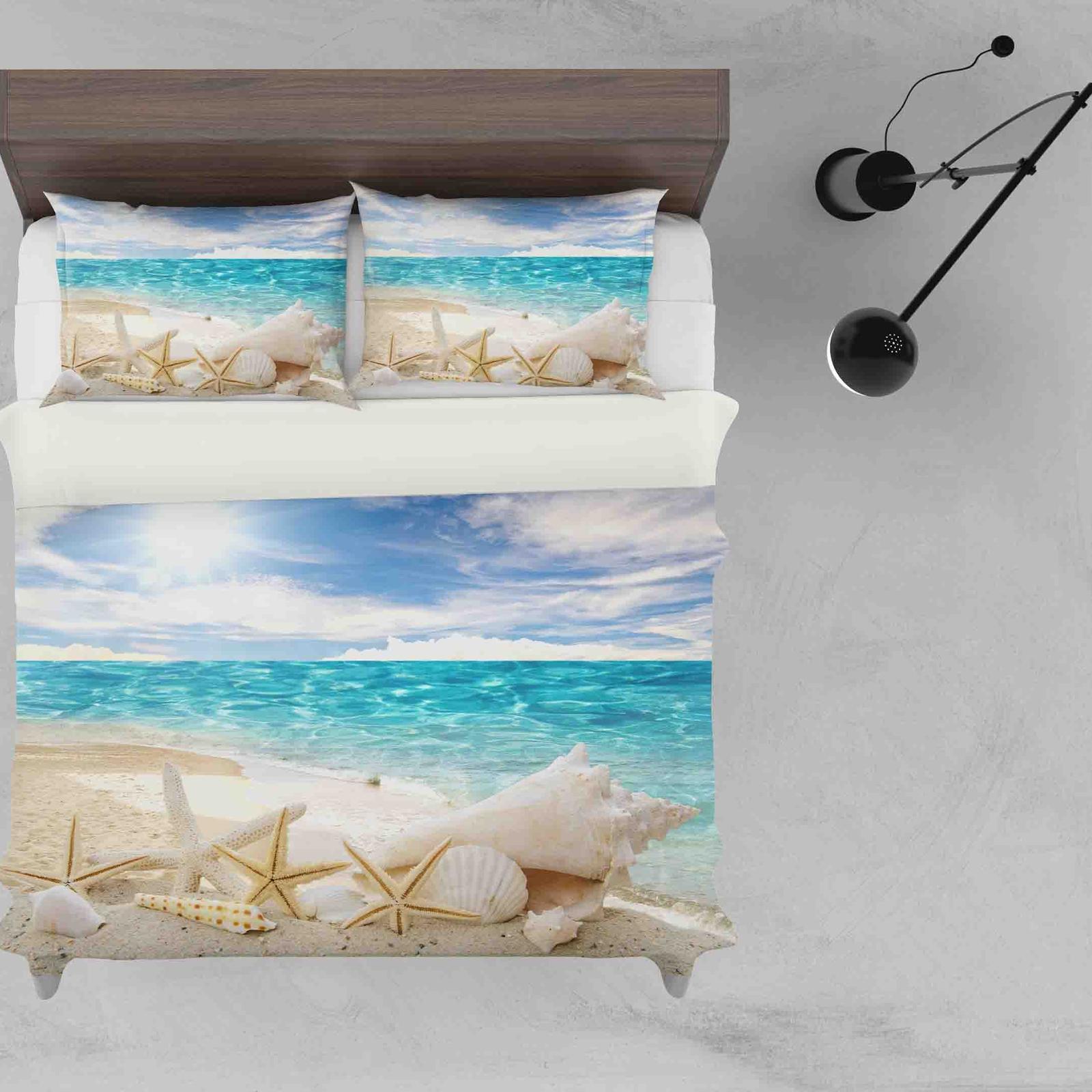 3D Tropical Beach Starfish Blue Sea Quilt Cover Set Bedding Set Duvet ...