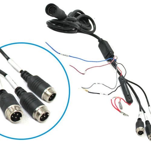 Elinz Power Harness for GEAR7S Monitor 12V 24V 3 AV Inputs 4PIN ...
