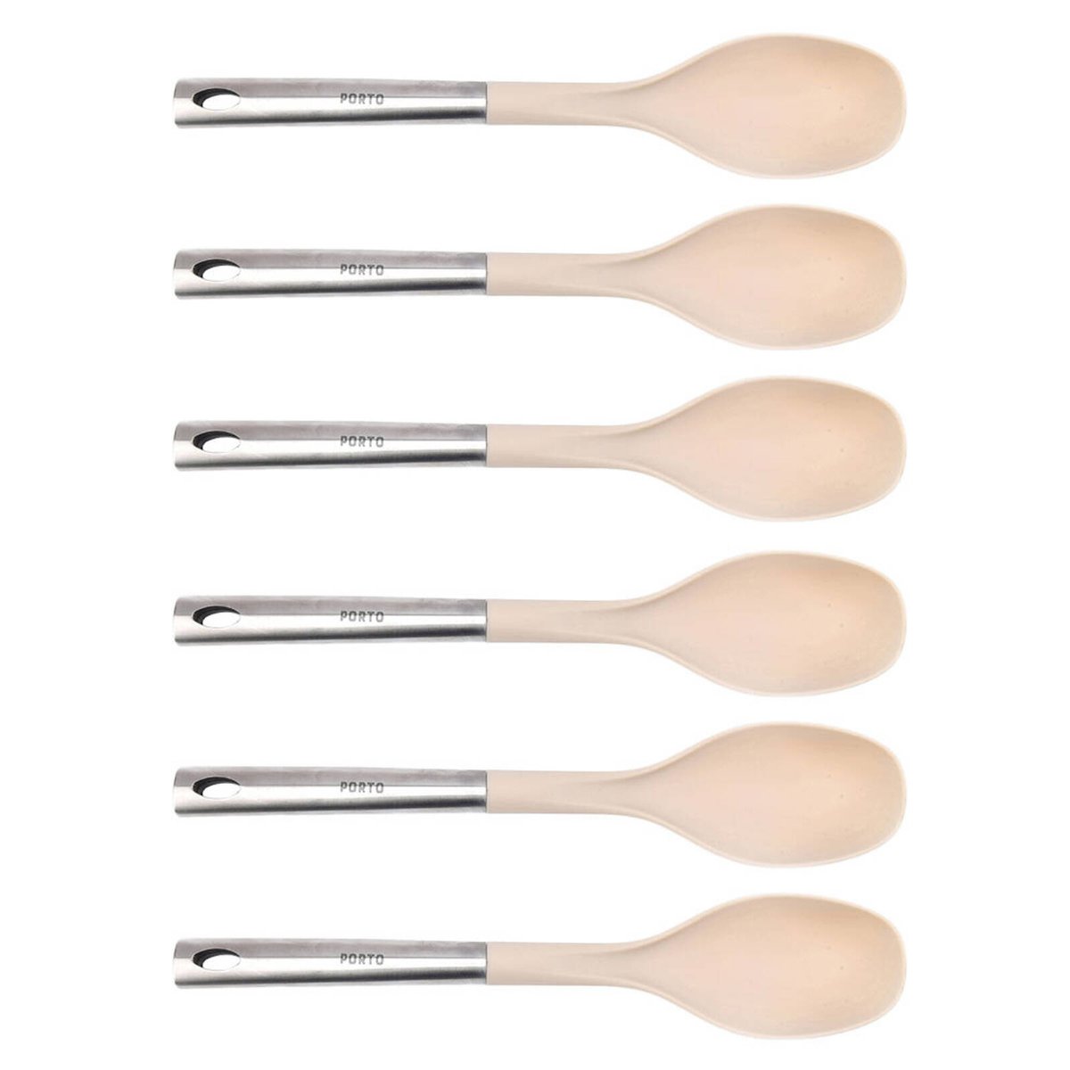 6PK Porto Zest Stainless Steel/Nylon 34cm Turner Kitchen Cooking ...