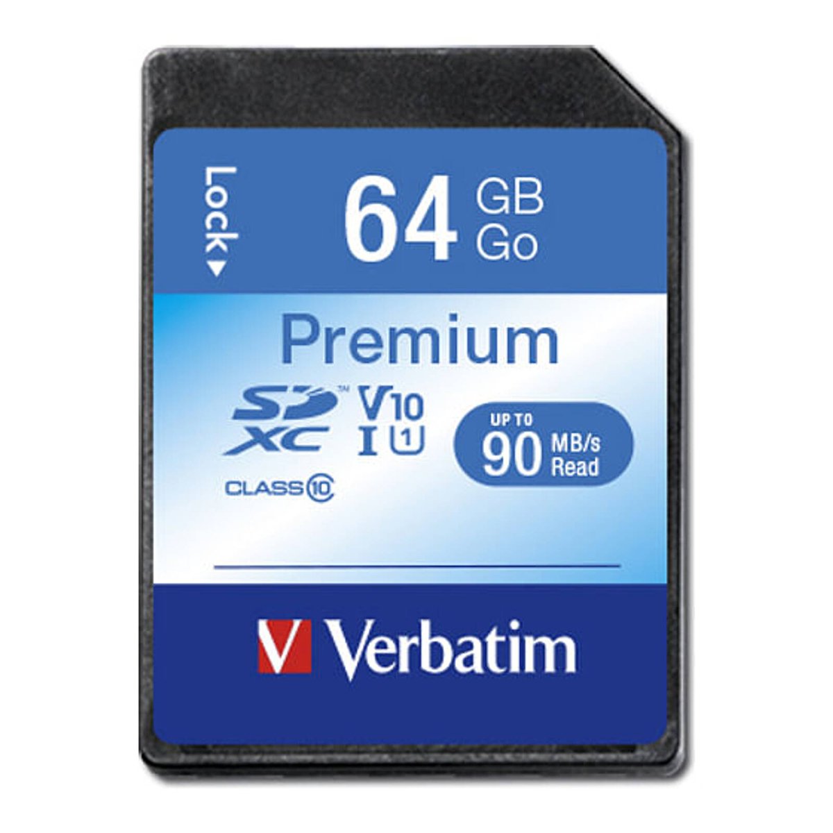 Verbatim VB-SDXC10-64G Premium 64 GB SDXC UHS-1 V10 U1 Class 10 Memory ...