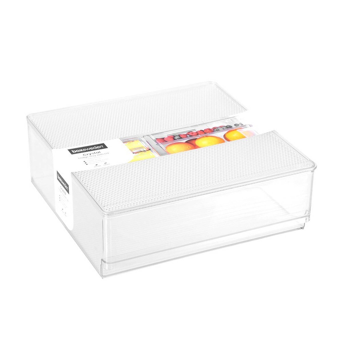 Boxsweden Crystal 30x30x10.5cm Fridge Tray w/ Lid - Clear - Bunnings ...