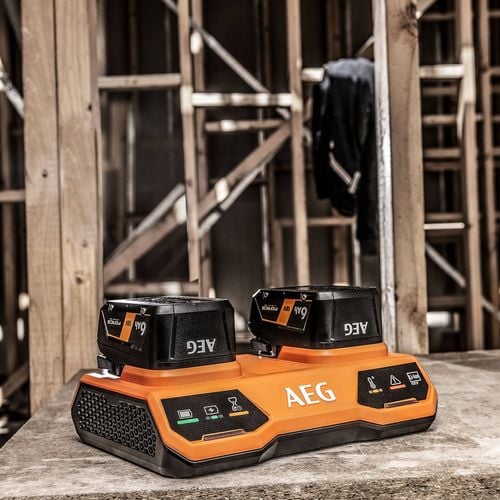 AEG 18V Dual Port Simultaneous Rapid Charger - Bunnings Australia