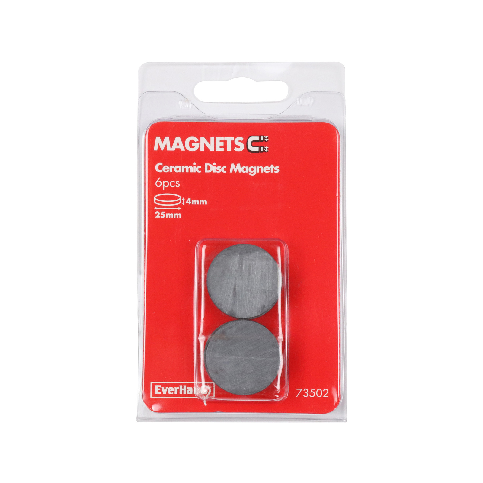 Everhang 25mm Ceramic Disc Magnet - 6 Pack - Bunnings New Zealand