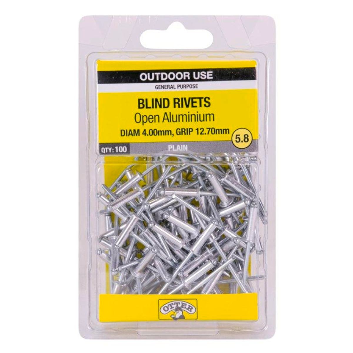 Otter 4.0 x 12.7mm Open Aluminium Blind Rivets - 100 Pack - Bunnings ...