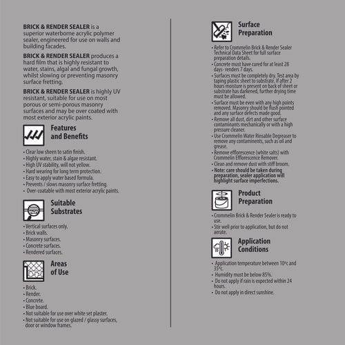 Crommelin 4L Water Based Brick And Render Sealer - Bunnings Australia