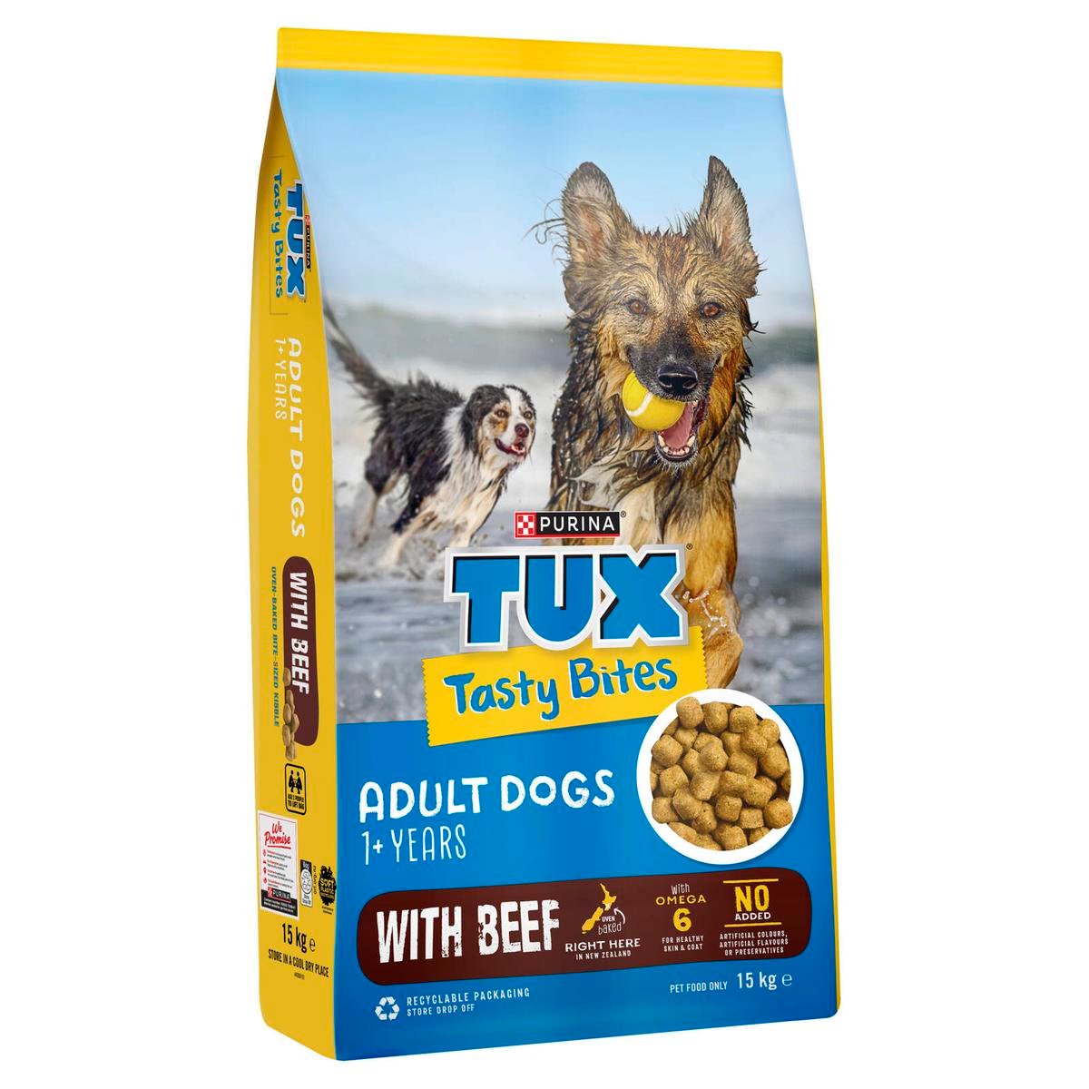 Purina TUX 15kg Tasty Bites Adult Beef Dry Dog Food - Bunnings New Zealand