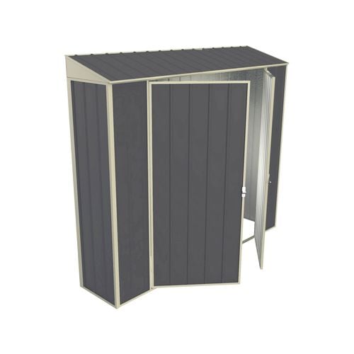 Build-a-Shed 0.4 x 2.3 x 2.0m Green Skillion Double Hinged Door Garden ...