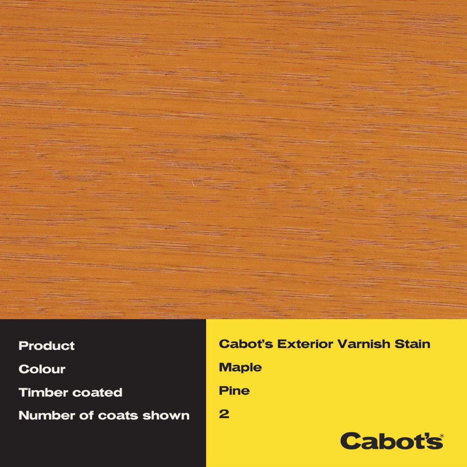 Cabot's 2L Maple Exterior Varnish Stain - Bunnings Australia