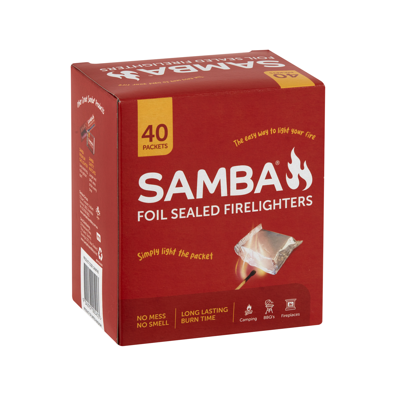 Samba Foil Sealed Firelighters - 40 Pack - Bunnings Australia