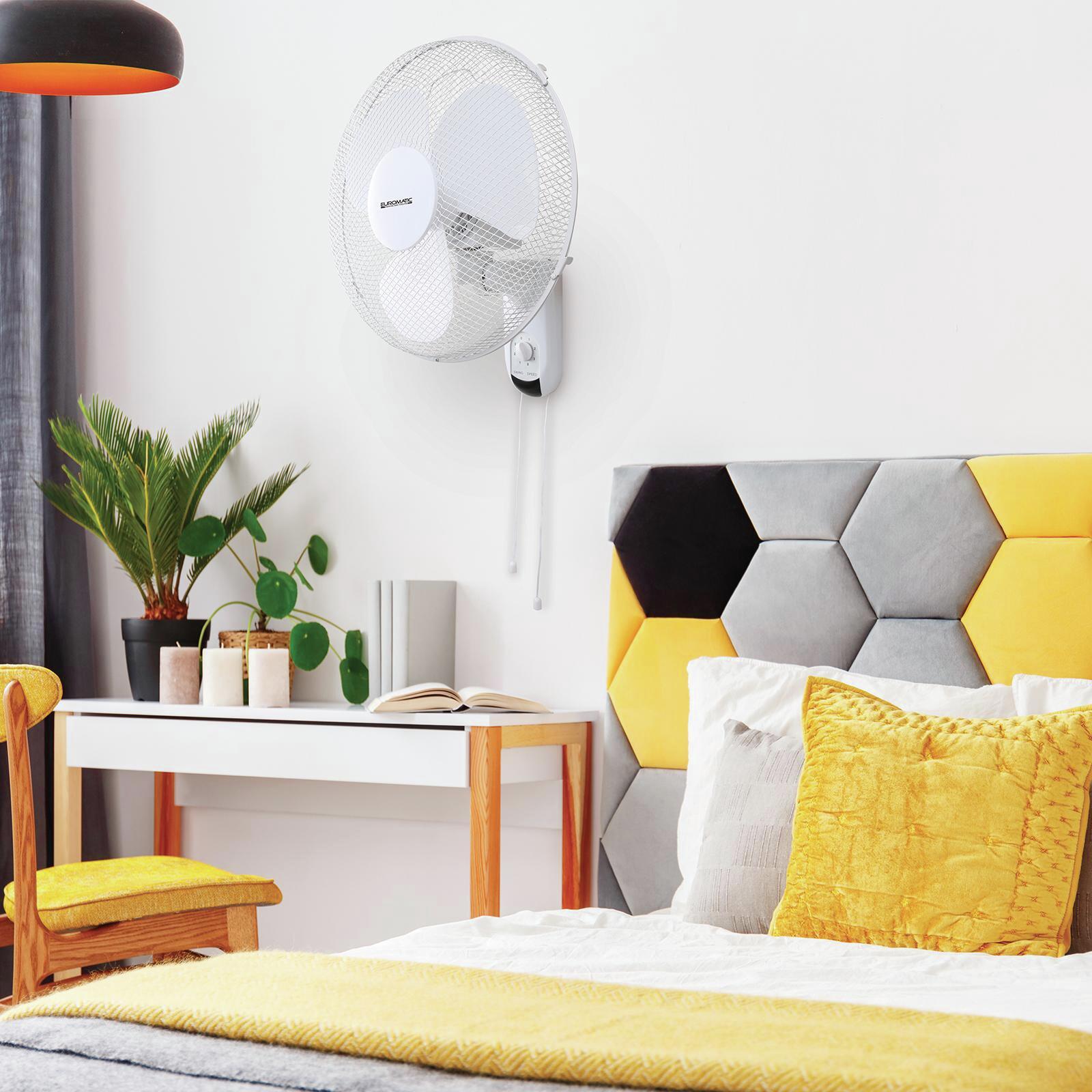 Euromatic 40cm Wall Fan With Pull Cord - Bunnings Australia