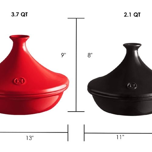 Emile Henry 2L/27cm Ceramic Tagine Cooking Pot w/ Lid Ocean Blue ...
