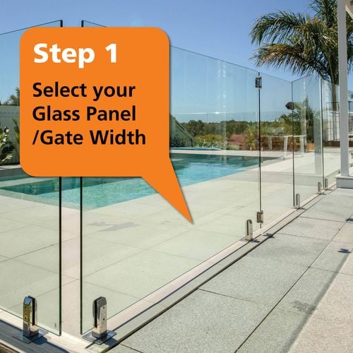 ProtectorAl 126 x 138 x 105mm Poly Stainless Steel Glass To Glass Gate ...