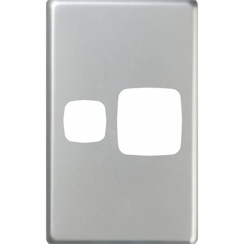 HPM Excel Single Powerpoint Coverplate Matt Silver - Bunnings New Zealand