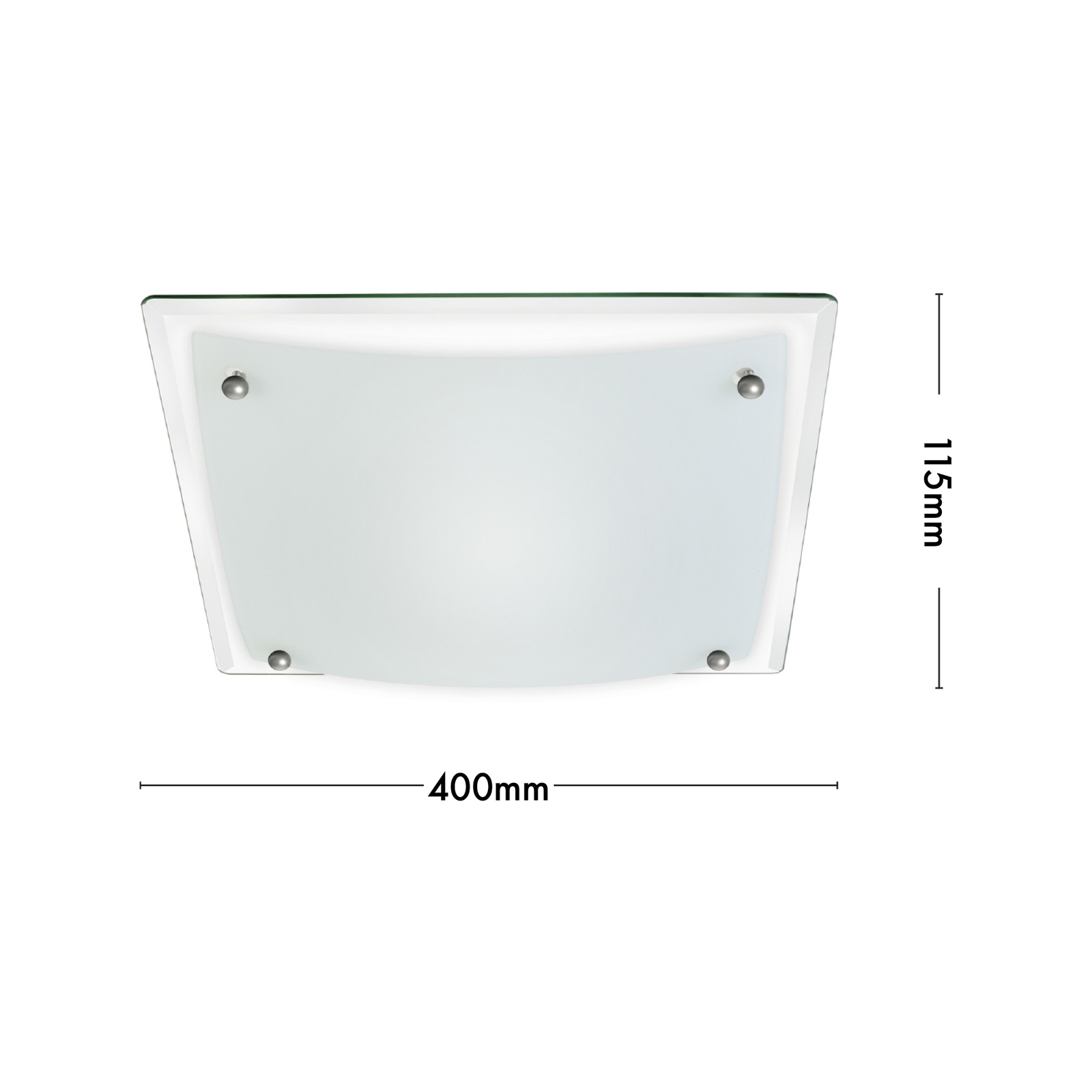 Verve 43cm White Square Glacier Oyster Light Fitting - Bunnings New Zealand
